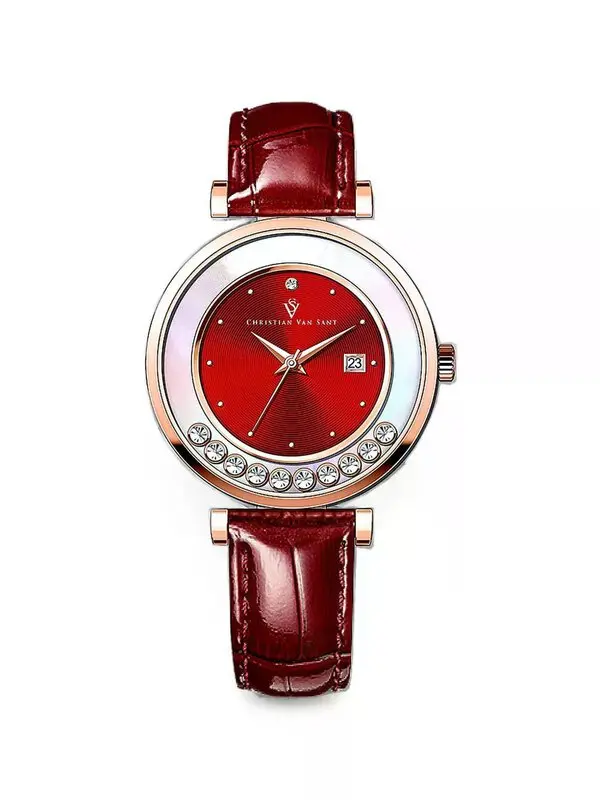 CHRISTIAN VAN SANT Bria 40mm Watch With Dial - Red