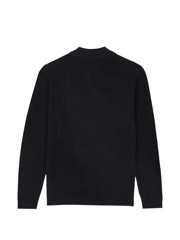 NOWADAYS Ribbed Knit Zip-up Cardigan