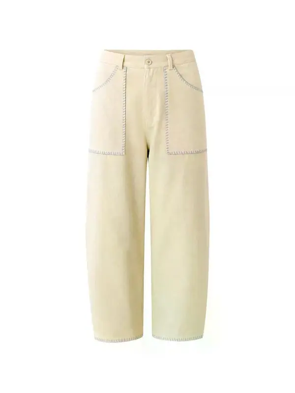Estudio Niksen Embroidered Trim Patch Pocket Trousers