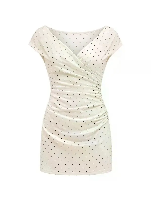 SOLAQUA Emanuela Polka-dot Mini Dress