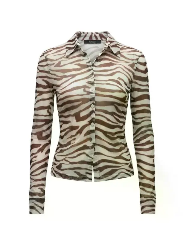 TOCCIN Lennon Zebra Print Shirt