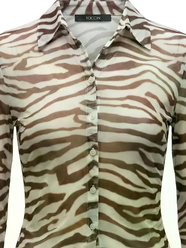 TOCCIN Lennon Zebra Print Shirt