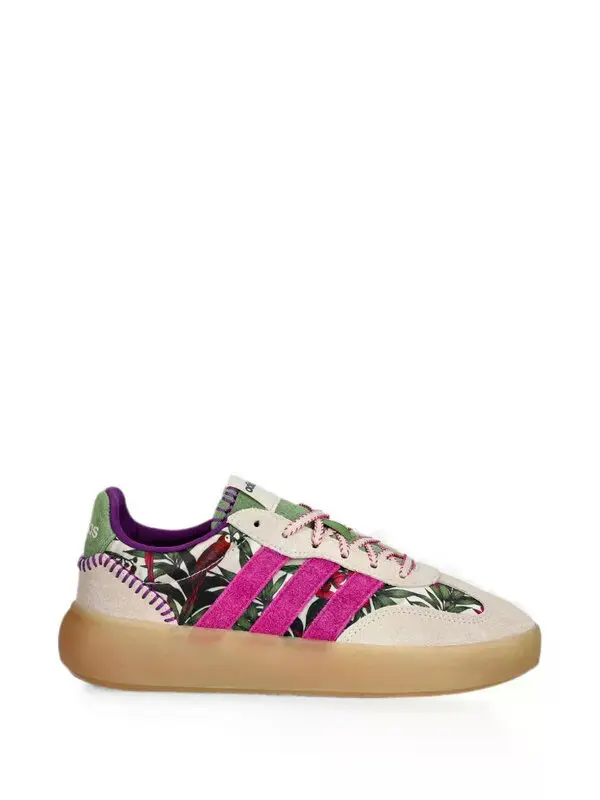 Adidas Floral Print Whipstitch Trim Sneakers
