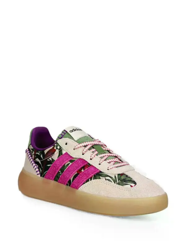 Adidas Floral Print Whipstitch Trim Sneakers