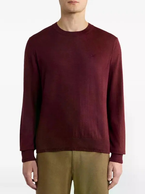 Etro Wool And Silk Sweater With Pegaso Embroidery