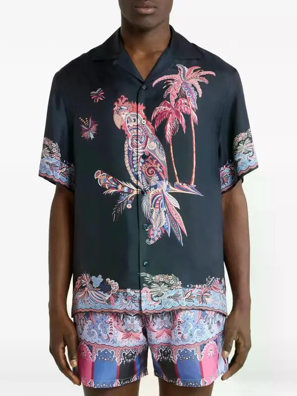 Etro Parrot-print Bowling Shirt