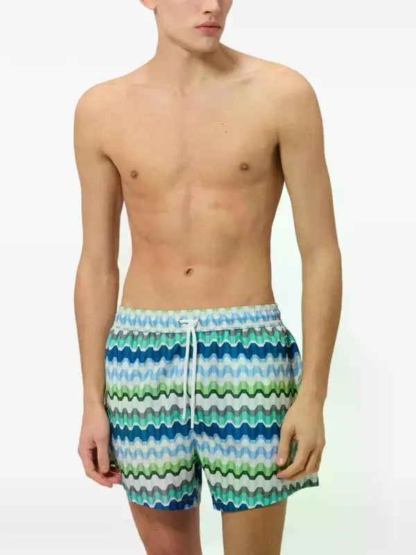 Missoni Zigzag Print Swim Shorts - Blue