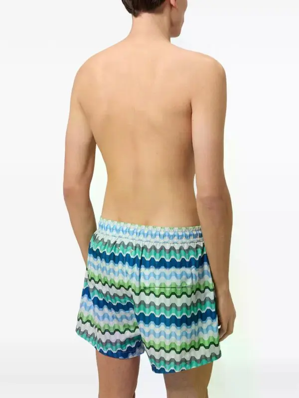 Missoni Zigzag Print Swim Shorts - Blue