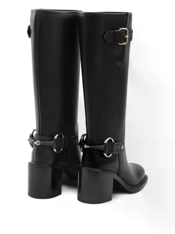 Gucci 70mm Leather Buckle Boots