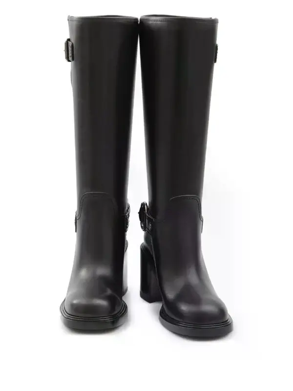 Gucci 70mm Leather Buckle Boots