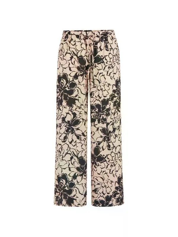 SOLAQUA Giulia Floral-print Wide Leg Trousers
