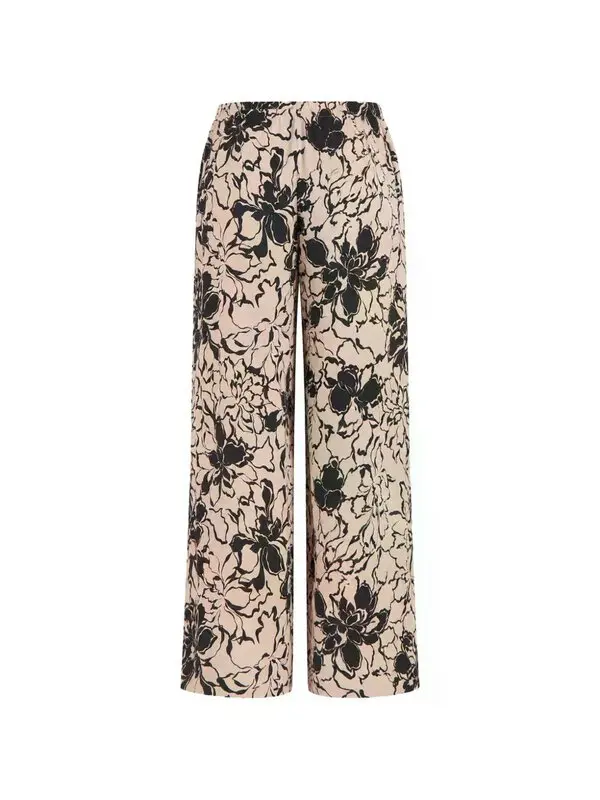 SOLAQUA Giulia Floral-print Wide Leg Trousers