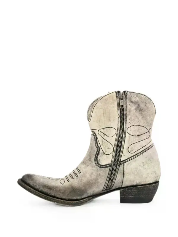 SHOTO Leather Western Boots