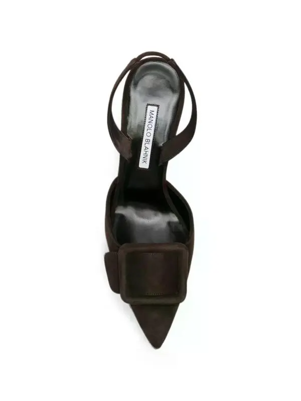 Manolo Blahnik Maysli Slingback Pumps - Brown
