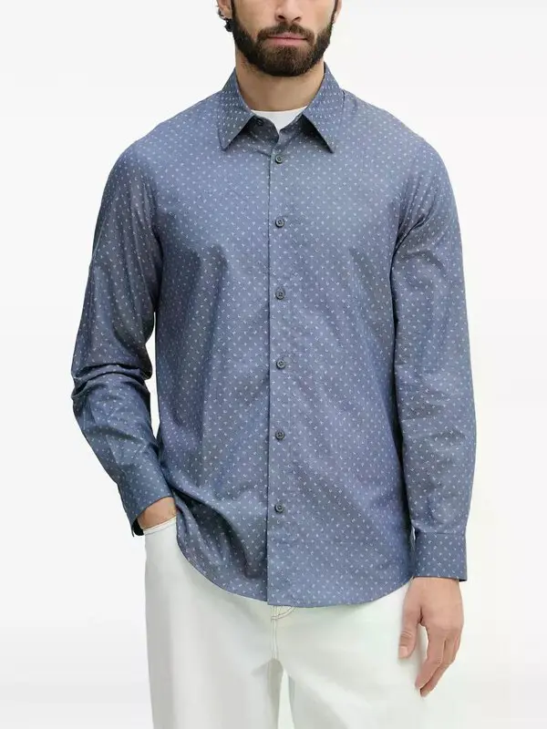 Armani Exchange Logo-print Long-sleeve Shirt