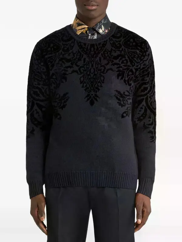 Etro Wool-blend Chenille Jacquard Sweater