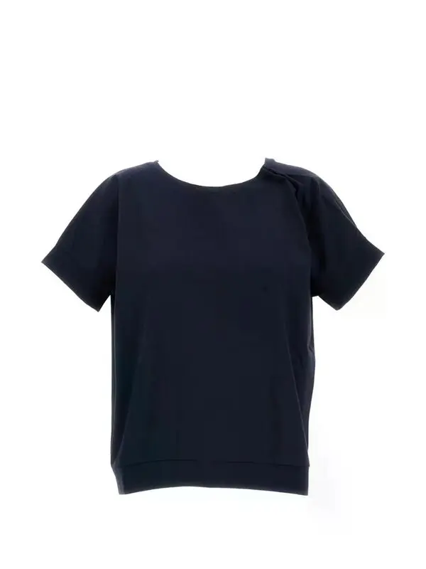MSM STUDIO Pleated Neck T-shirt