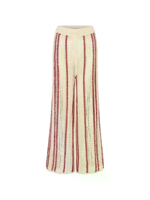 ALL THAT REMAINS Suki Crochet-knit Flared Trousers