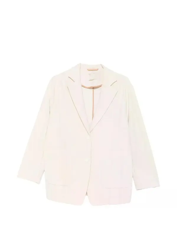 Momoni Mindy Herringbone-weave Notched-lapel Blazer