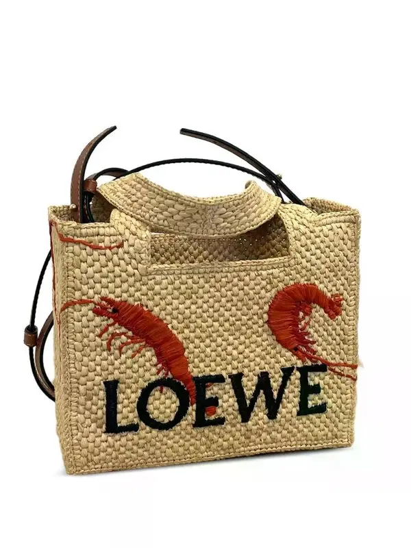 Loewe Embroidered Tote Bag - Neutrals
