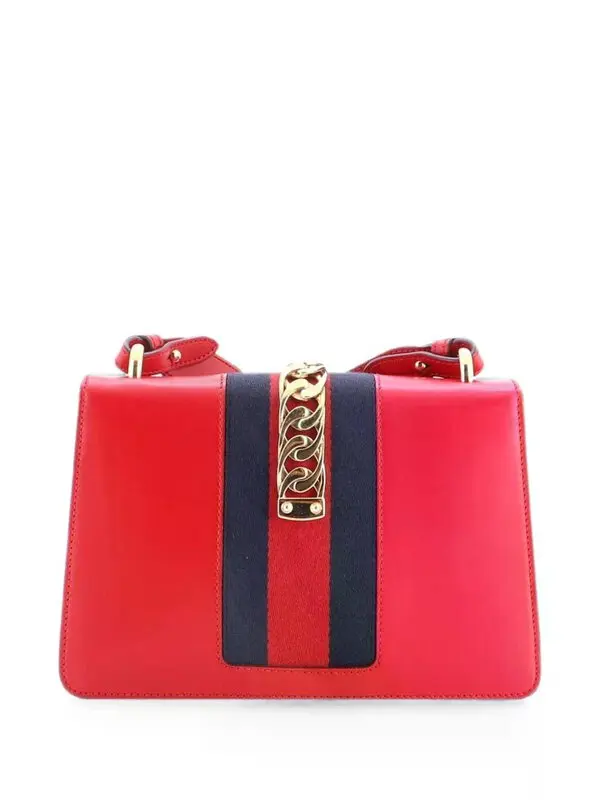 Gucci Sylvie Leather Small Shoulder Bag - Red