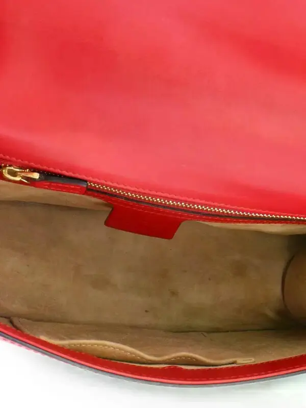 Gucci Sylvie Leather Small Shoulder Bag - Red