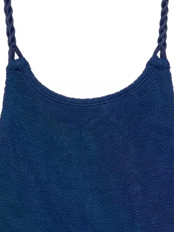Hunza G Camille Braided-strap Swimsuit - Blue