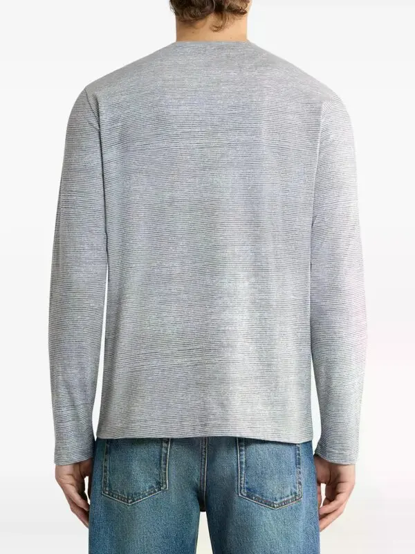 Etro Long-sleeved Cotton Sweater With Pegaso Print