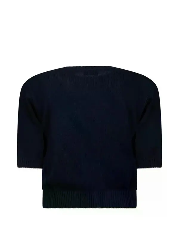 Max Mara Embroidered Slogan Sweater