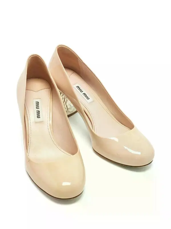 Miu Miu Crystal-embellished Block-heel Pumps