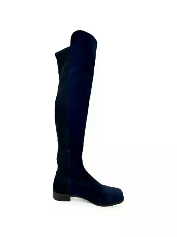 STUART WEITZMAN Suede Round Toe Knee-high Boots