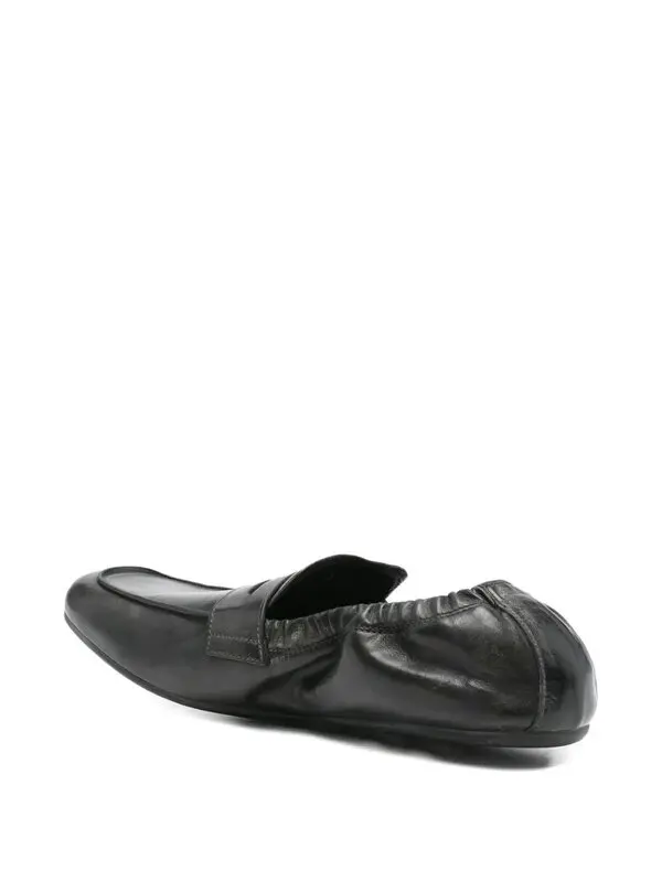 Prada Lettering-logo Leather Loafers