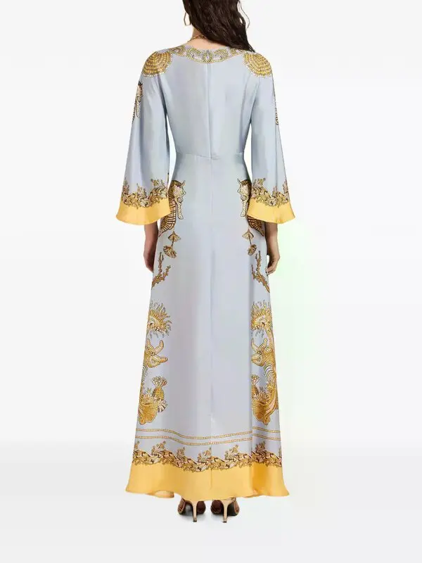 La DoubleJ Sorella Long Dress In Oceania Print