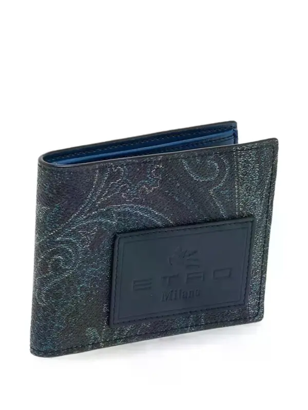 Etro Paisley Bifold Wallet - Blue