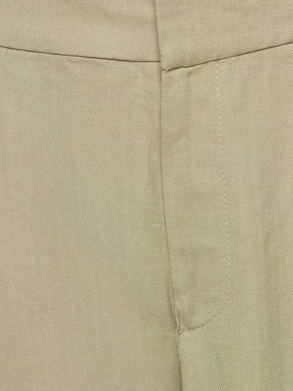 Brunello Cucinelli Beige Pleated Straight-fit Trousers