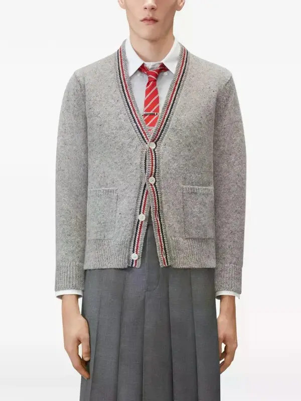 Thom Browne Hector Intarsia-knit Cardigan