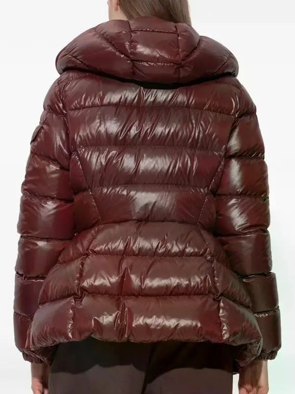 Moncler Barante Hooded Quilted Jacket - Red