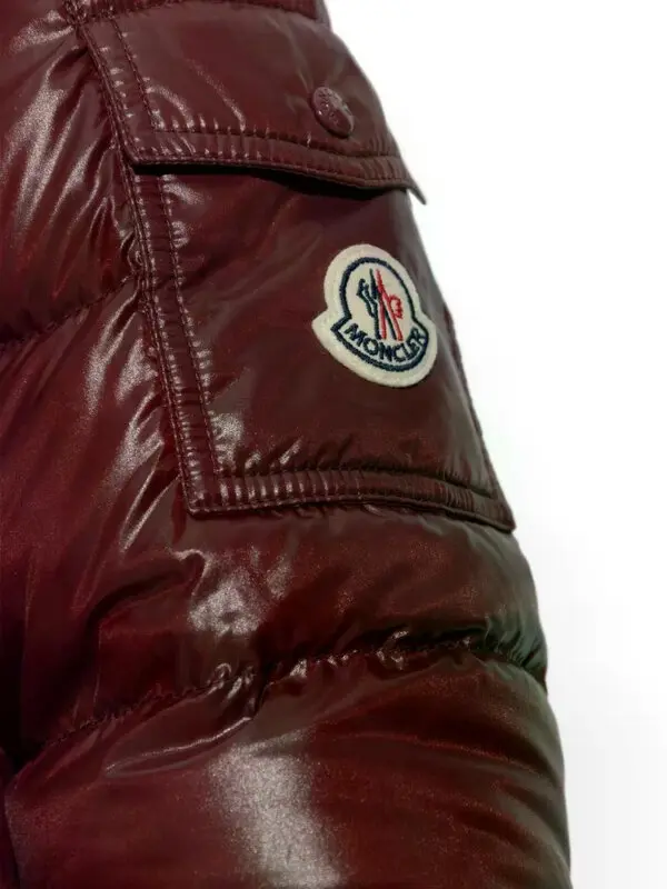 Moncler Barante Hooded Quilted Jacket - Red