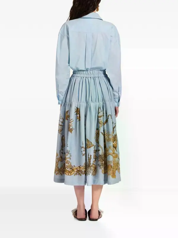 La DoubleJ Gala Tiered Midi Skirt
