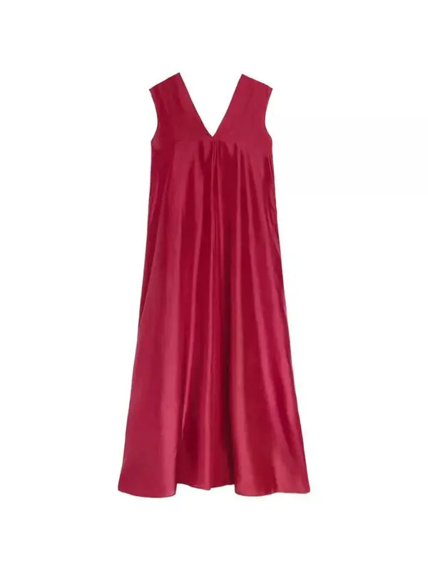 Momoni Cueva Silk Dress - Red