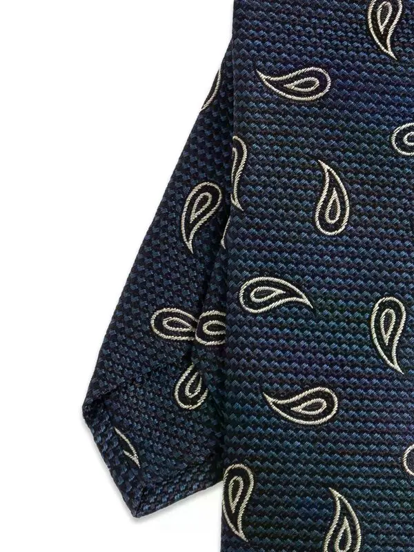 Etro Paisley Print Silk Tie