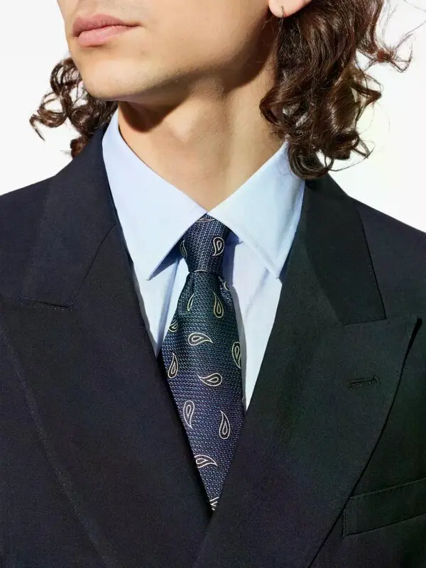 Etro Paisley Print Silk Tie