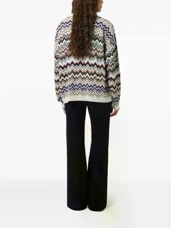 Missoni Zigzag Knit Trousers - Blue
