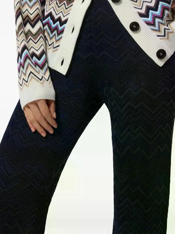 Missoni Zigzag Knit Trousers - Blue