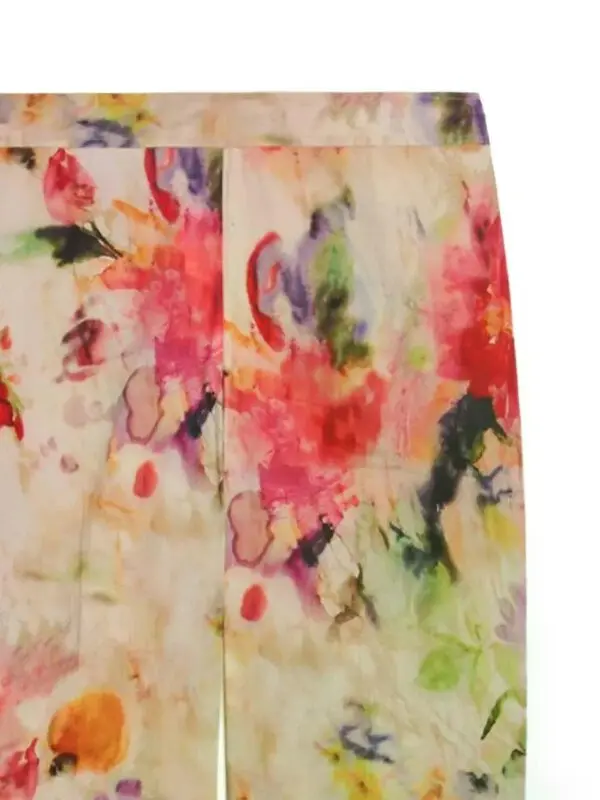 Momoni Floral Print Trousers - Neutrals