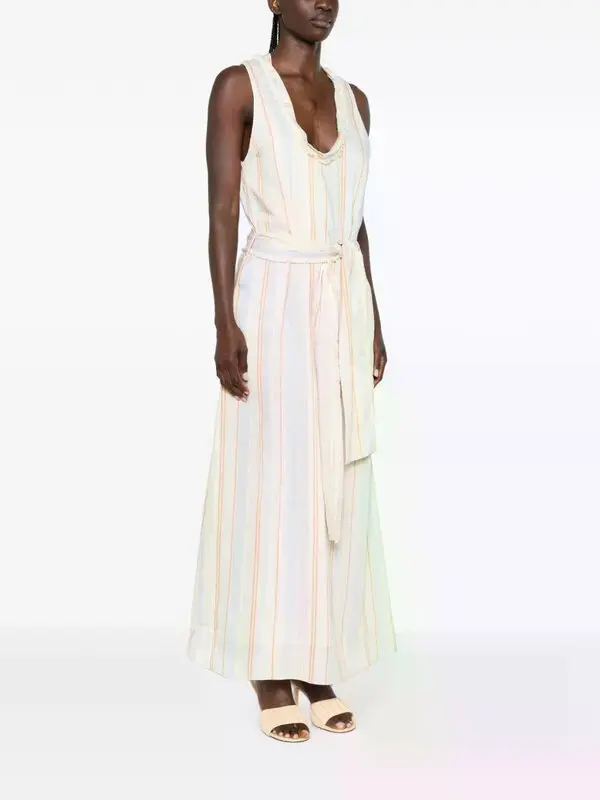 SIR. Pernille Striped Scoop-neck Dress