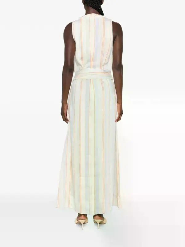 SIR. Pernille Striped Scoop-neck Dress