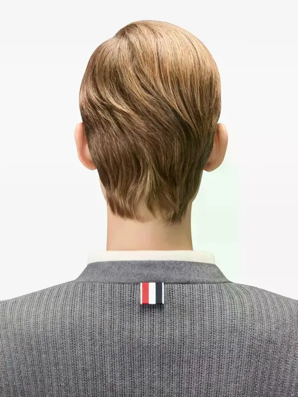 Thom Browne Pointelle Rib-stitch Cardigan