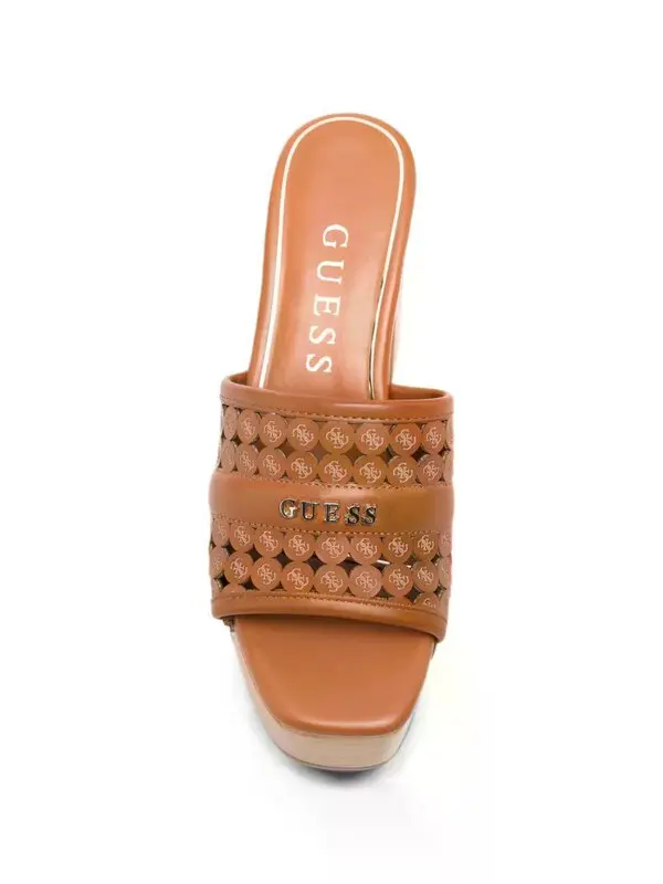 Guess Laser-cut Studded Platform Sandals