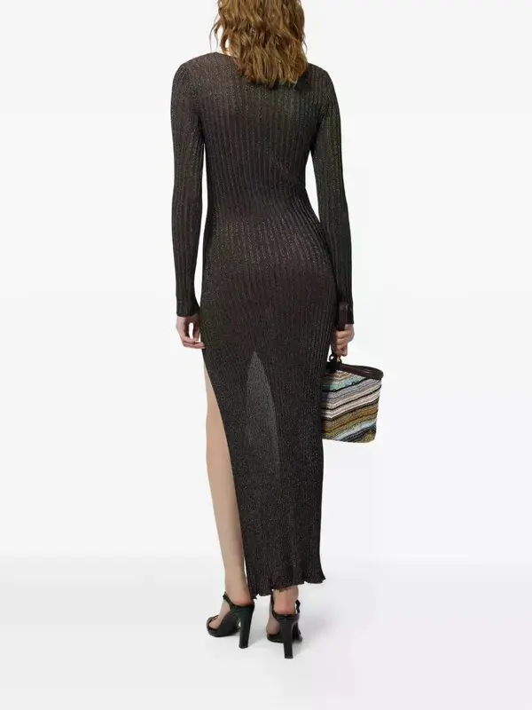 Missoni Ribbed Knit Metallic-thread Dress